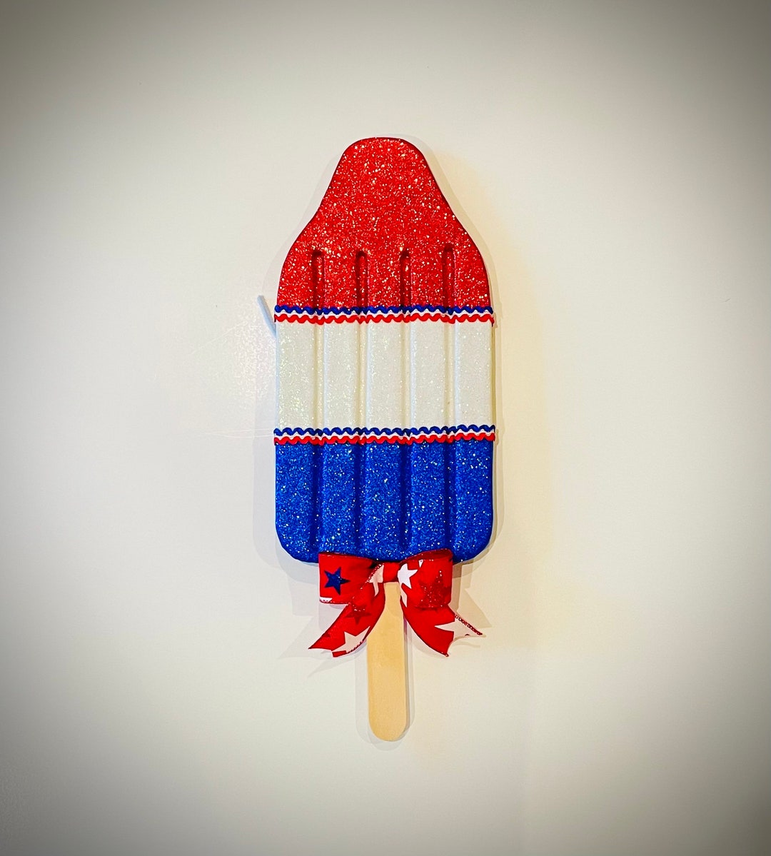 Patriotic Bomb Pop Ice Cream, Summer Decor, Wreath Embellishments, 4th ...
