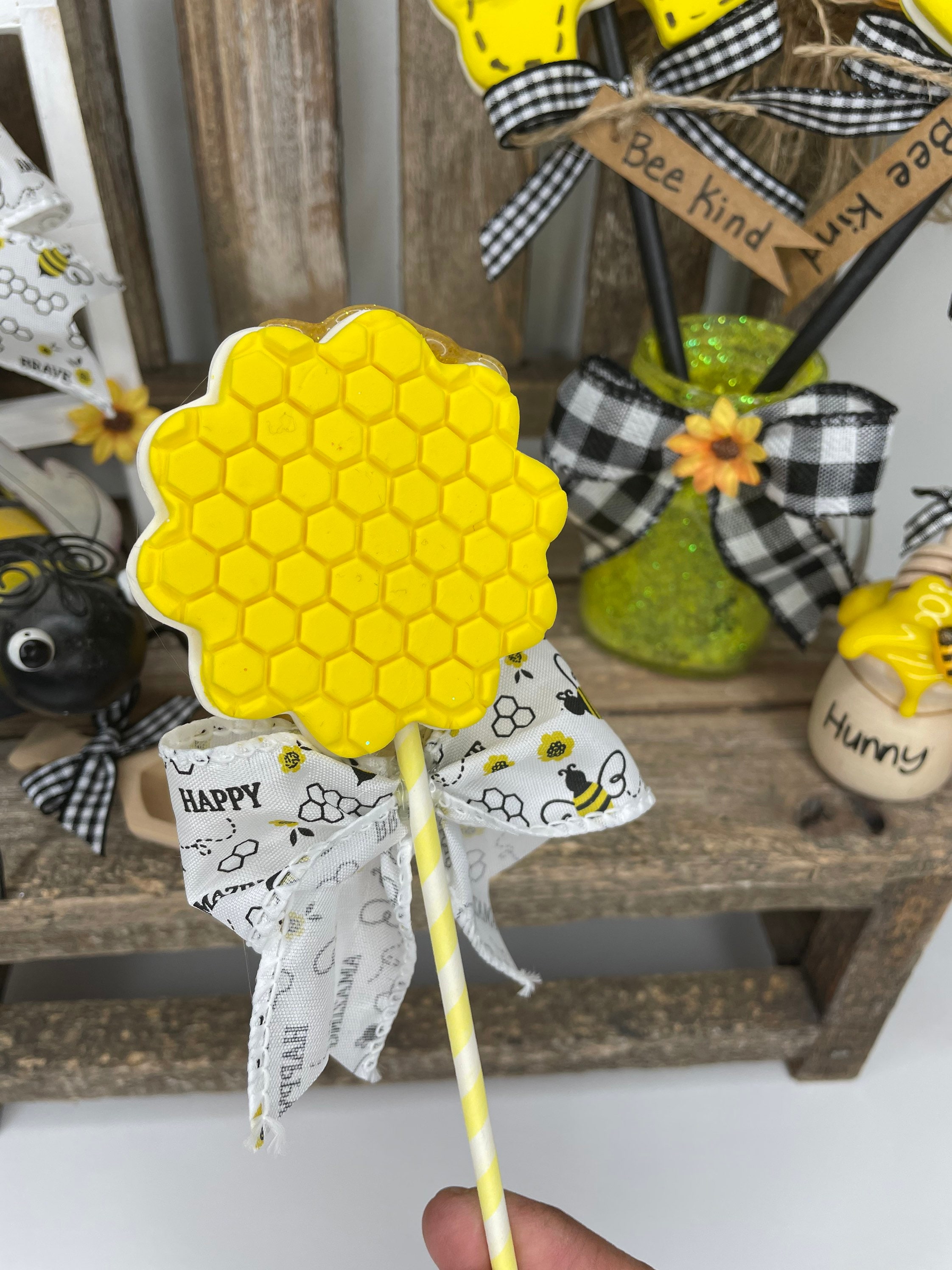 Fake Sweets Bee Decor Beehive Macaroon Honeycomb Macaroon - Etsy