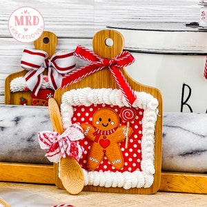 Fake Gingerbread Cutting Board, Fake Bakes for Tiered Tray, Christmas ...