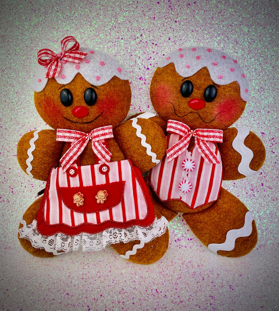 Gingerbread Wreath Attachment, Gingerbread Couple, Christmas Gingie ...