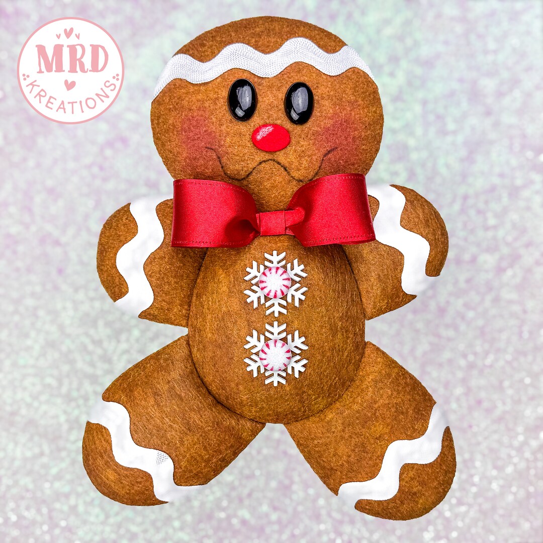 Gingerbread Wreath Attachment, Christmas Gingie Decor, Gingerbread ...