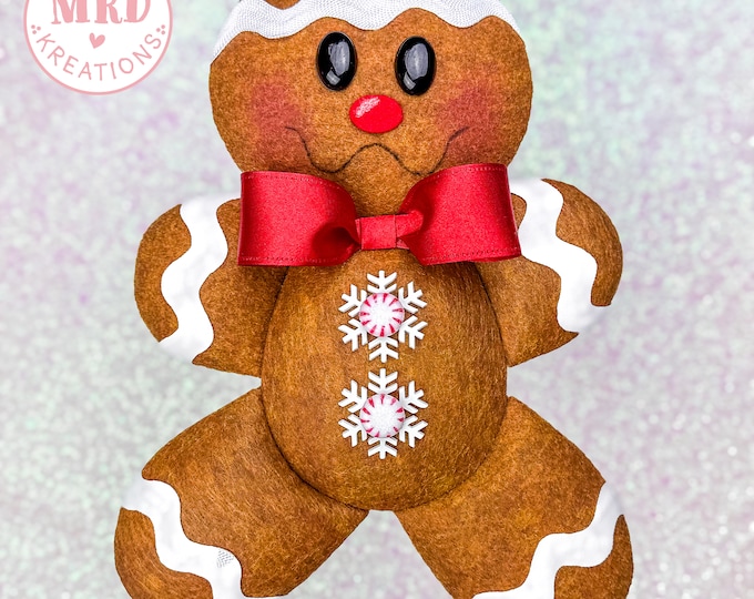 Gingerbread Wreath Attachment, Christmas Gingie Decor, Gingerbread ...