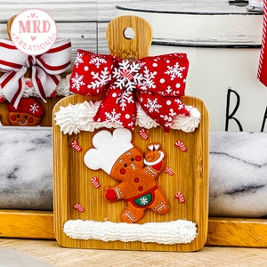 Fake Gingerbread Cutting Board, Fake Bakes for Tiered Tray, Christmas ...