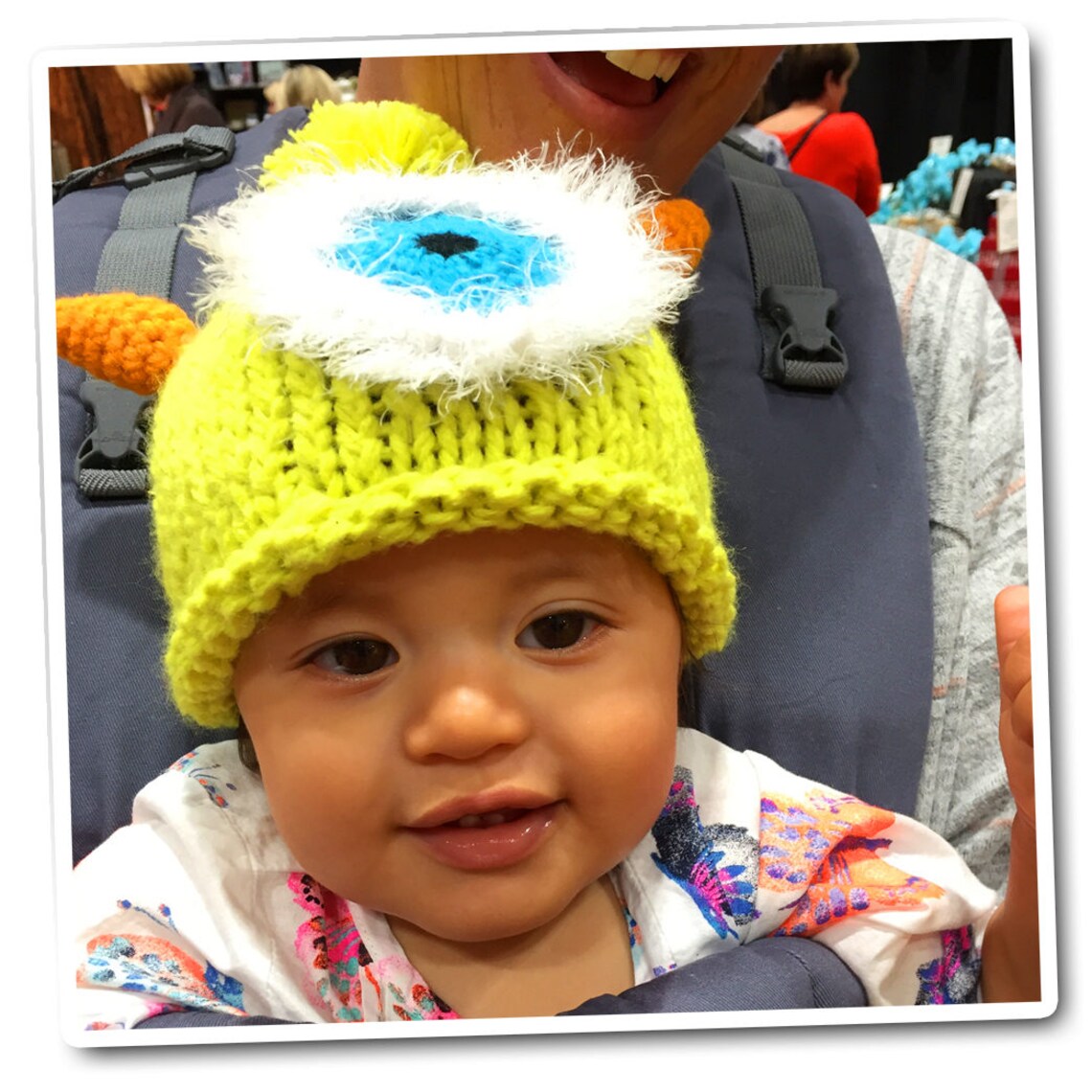 Crocheted Baby Monster Hat Knit Cap – A Playful Keepsake for Little ...