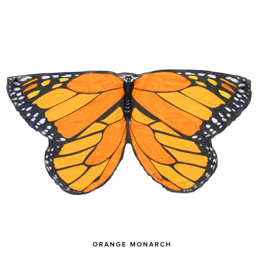 Child Girls Monarch Butterfly Wings Kids Butterfly Wing Cape Dress up ...