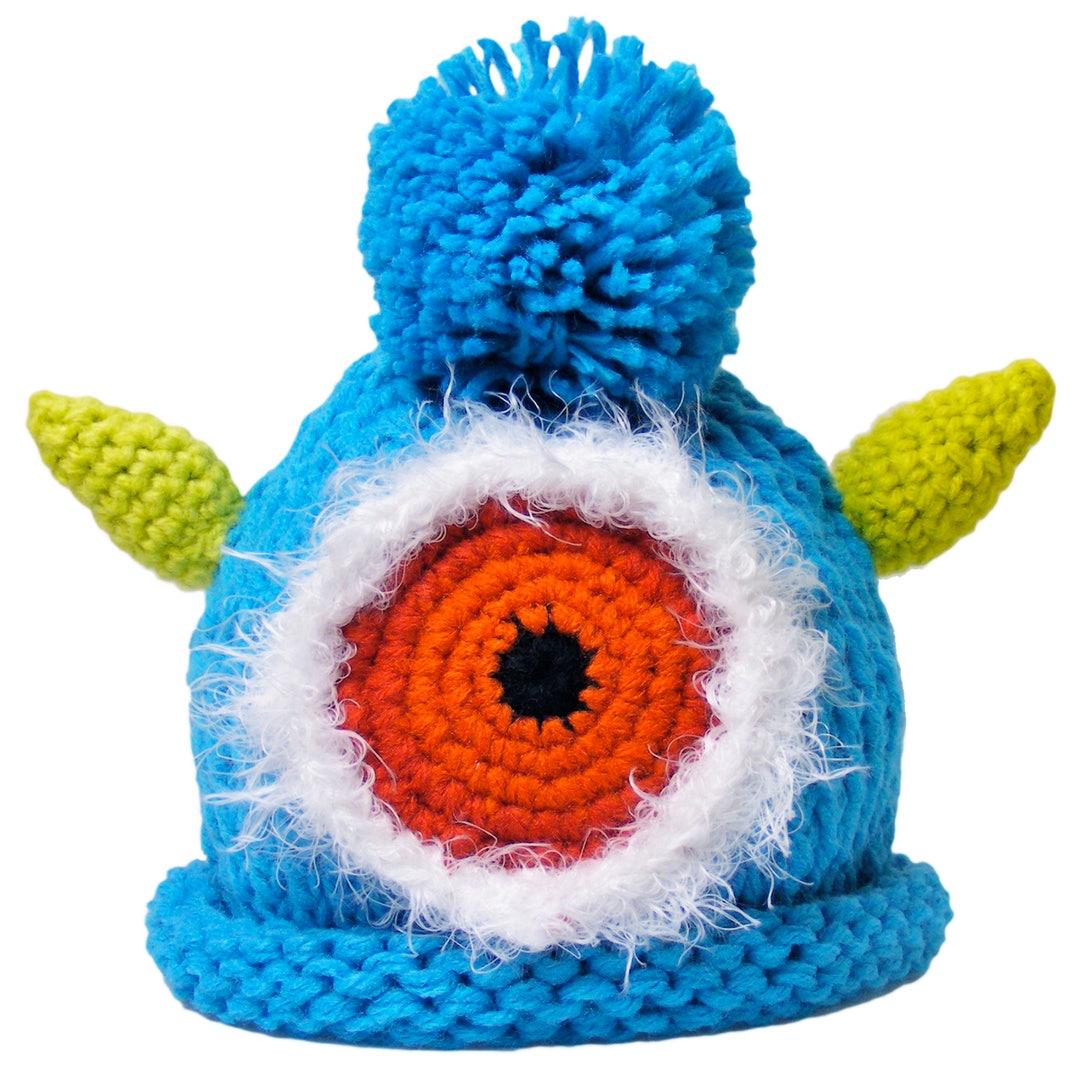 Crocheted Baby Monster Hat Knit Cap – A Playful Keepsake for Little ...