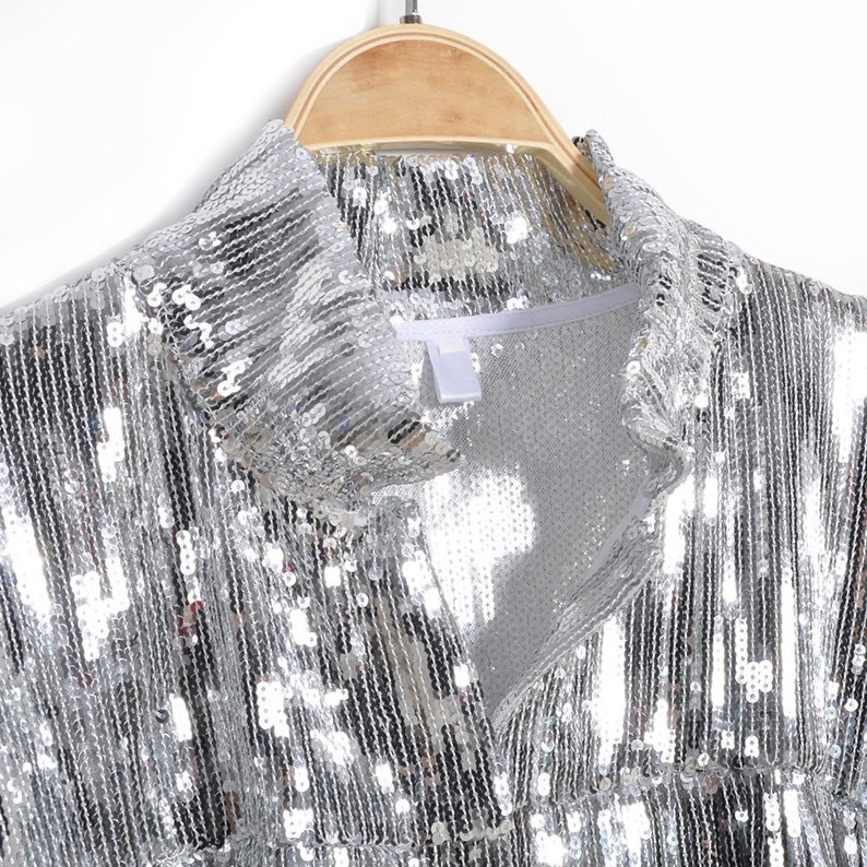 Silver Sequined Fringe Bolero Jacket Dolly Cowboy Western - Etsy