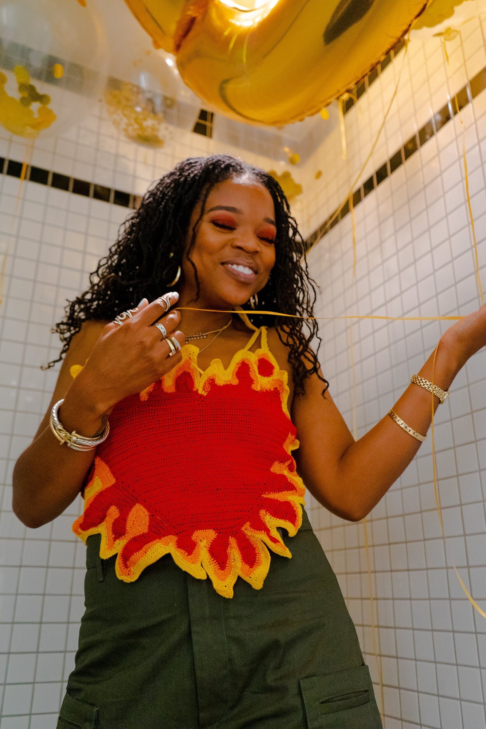 Fire Flames Crochet Halter Top - Etsy