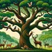 Ai Oak Tree Digital Wallpaper, Background for Tablets - Etsy