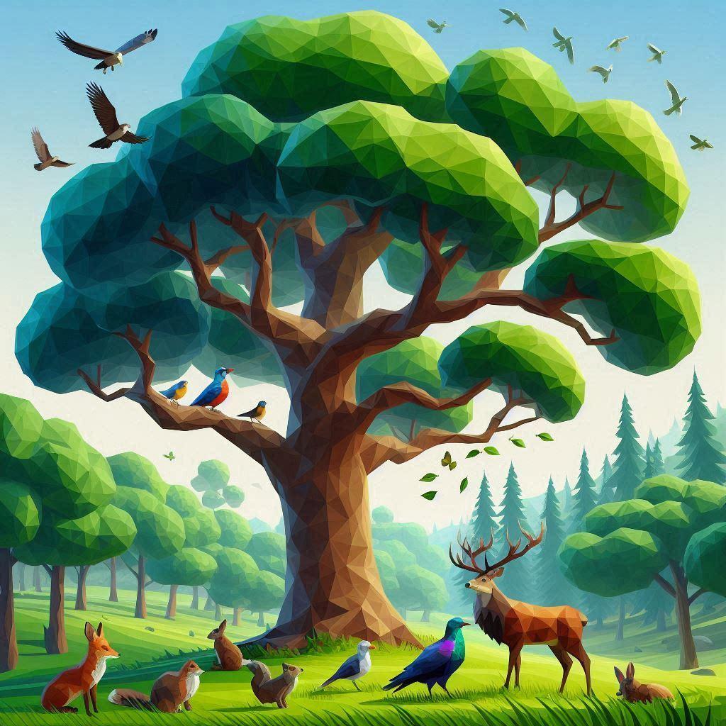 Ai Oak Tree Digital Wallpaper, Background for Tablets - Etsy