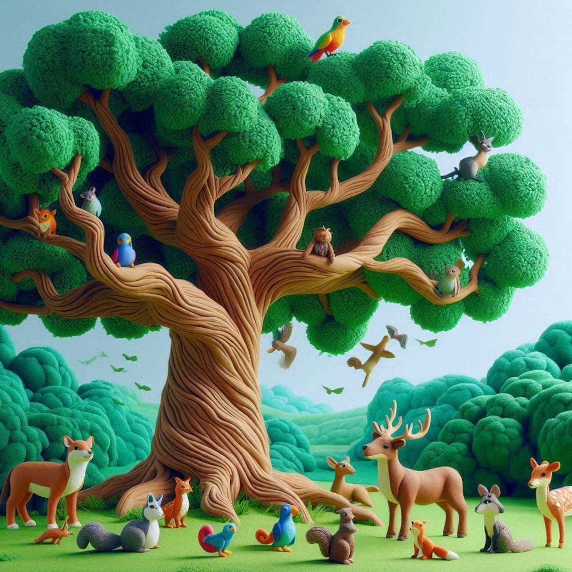 Ai Oak Tree Digital Wallpaper, Background for Tablets - Etsy