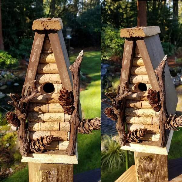 Wine Cork Birdhouse - Etsy