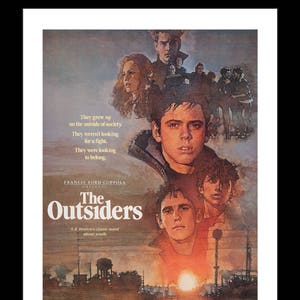 The Outsiders 11x17 Framed Movie Poster | Etsy