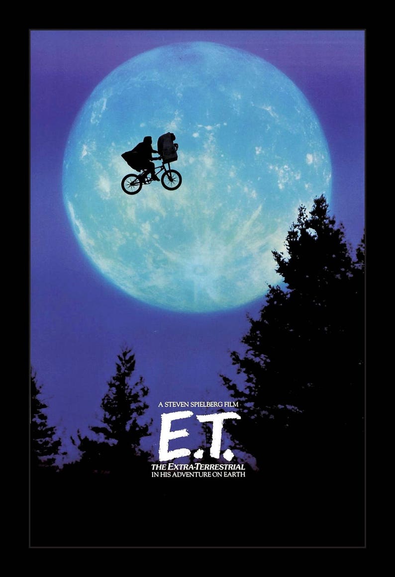 E.T. the Extra-terrestrial 11x17 Framed Movie Poster | Etsy