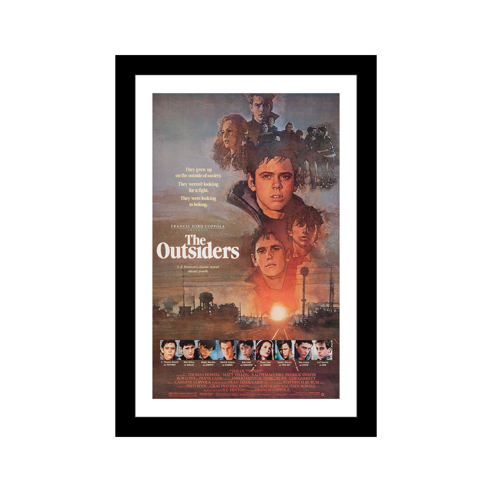 The Outsiders 11x17 Framed Movie Poster | Etsy