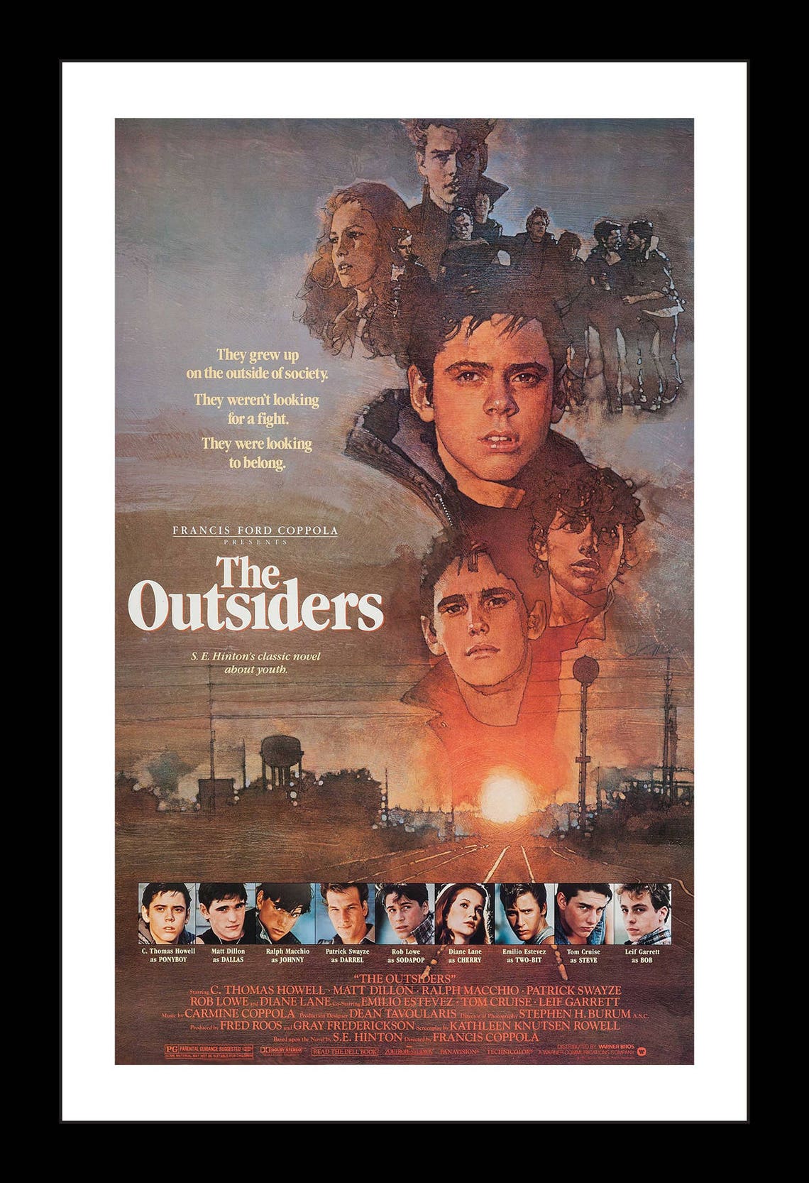 The Outsiders 11x17 Framed Movie Poster | Etsy