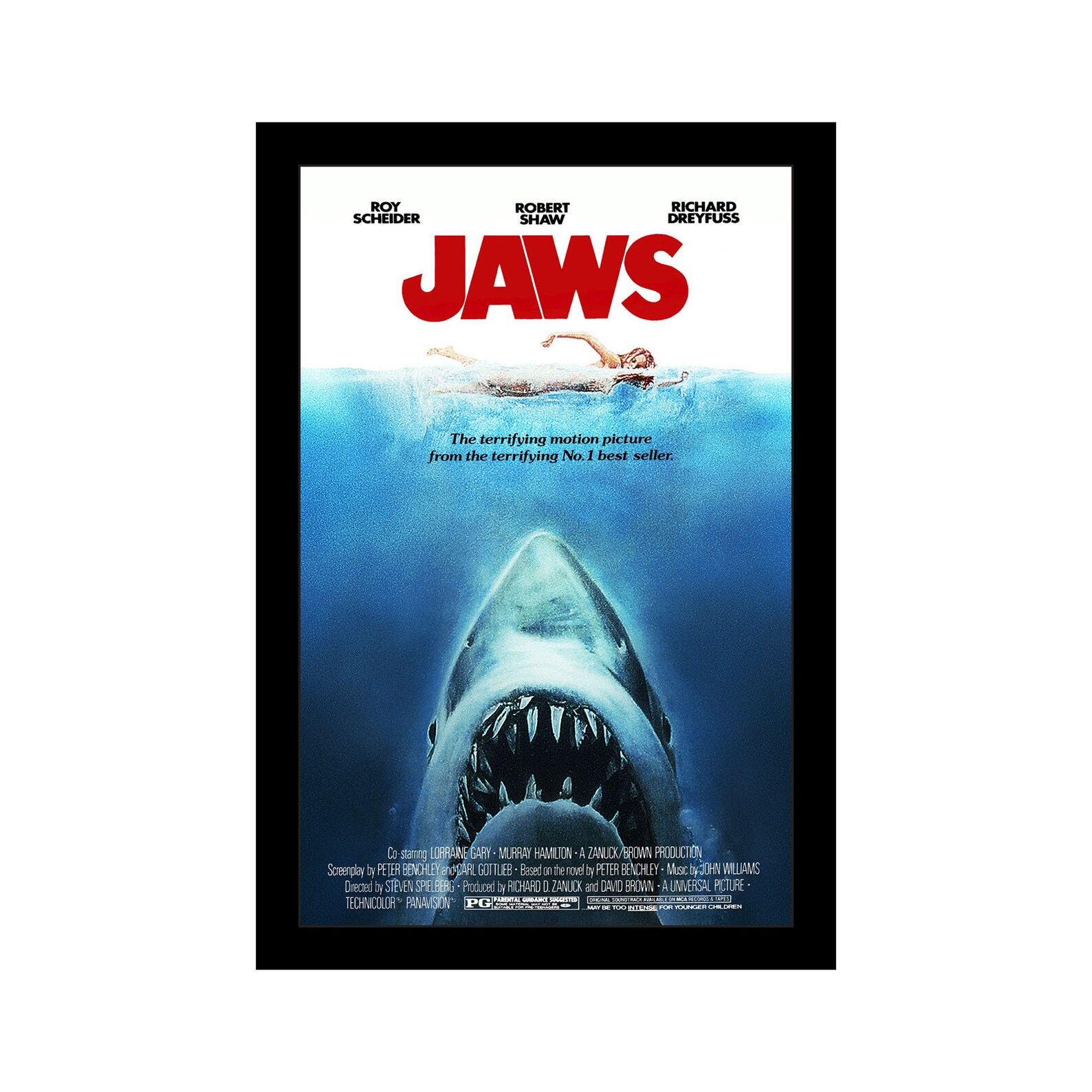 Jaws 11x17 Framed Movie Poster | Etsy