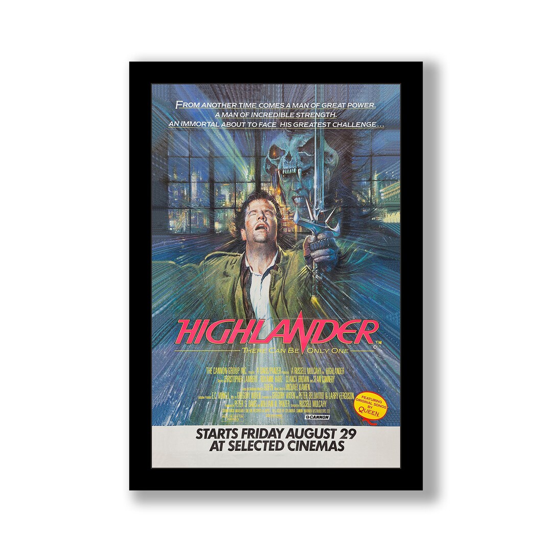 Highlander 11x17 Framed Movie Poster - Etsy
