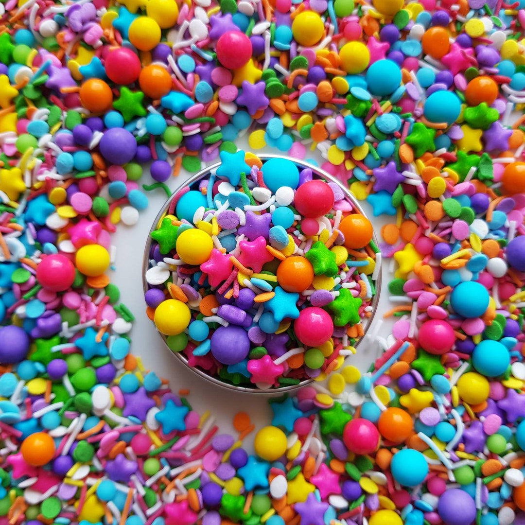 RAINBOW BRIGHT 120g Sprinkles Cake Decorating Australia Sprinkle Mix ...