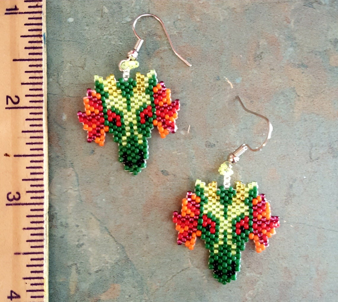 Beaded Dragon Earrings - Etsy