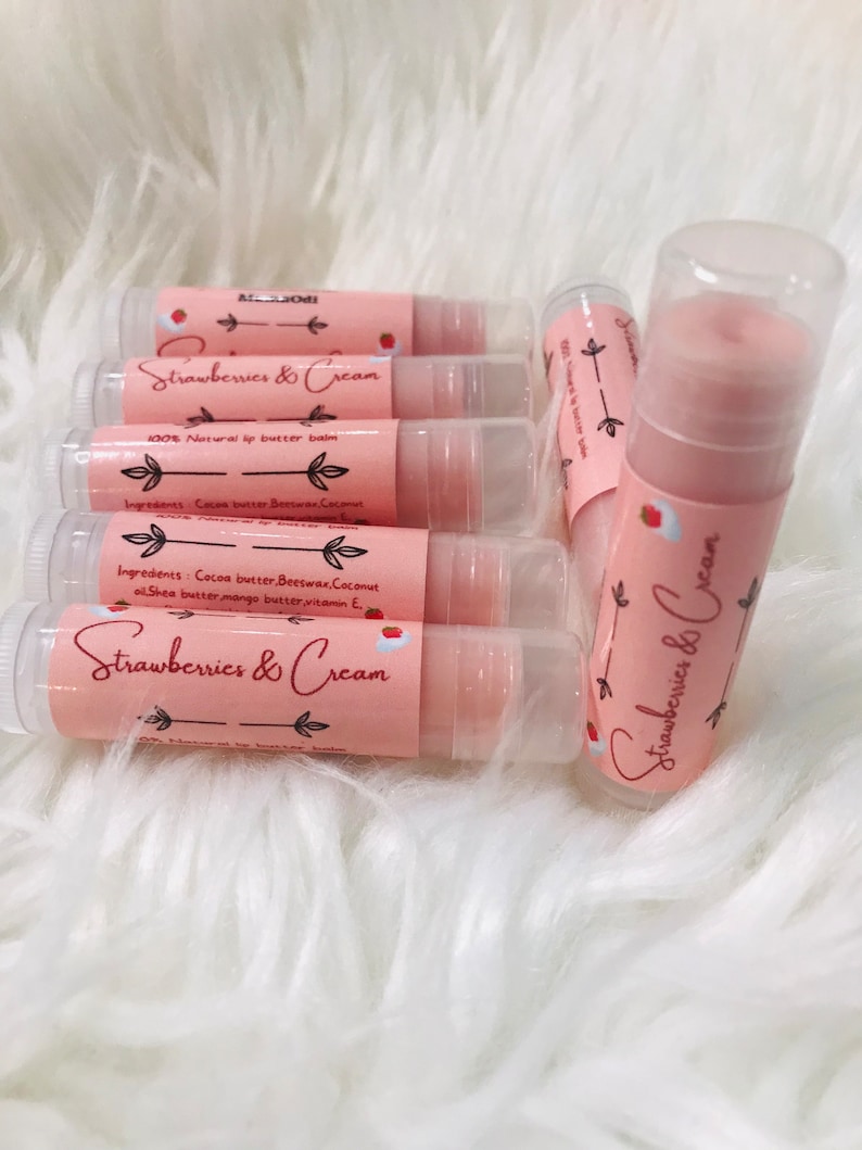 Strawberries & Cream Lip Butter Balm - Etsy
