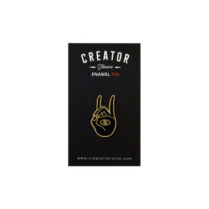 Rock Hamsa Hand Pin Enamel Pin Lapel Pin Brooch Metal - Etsy