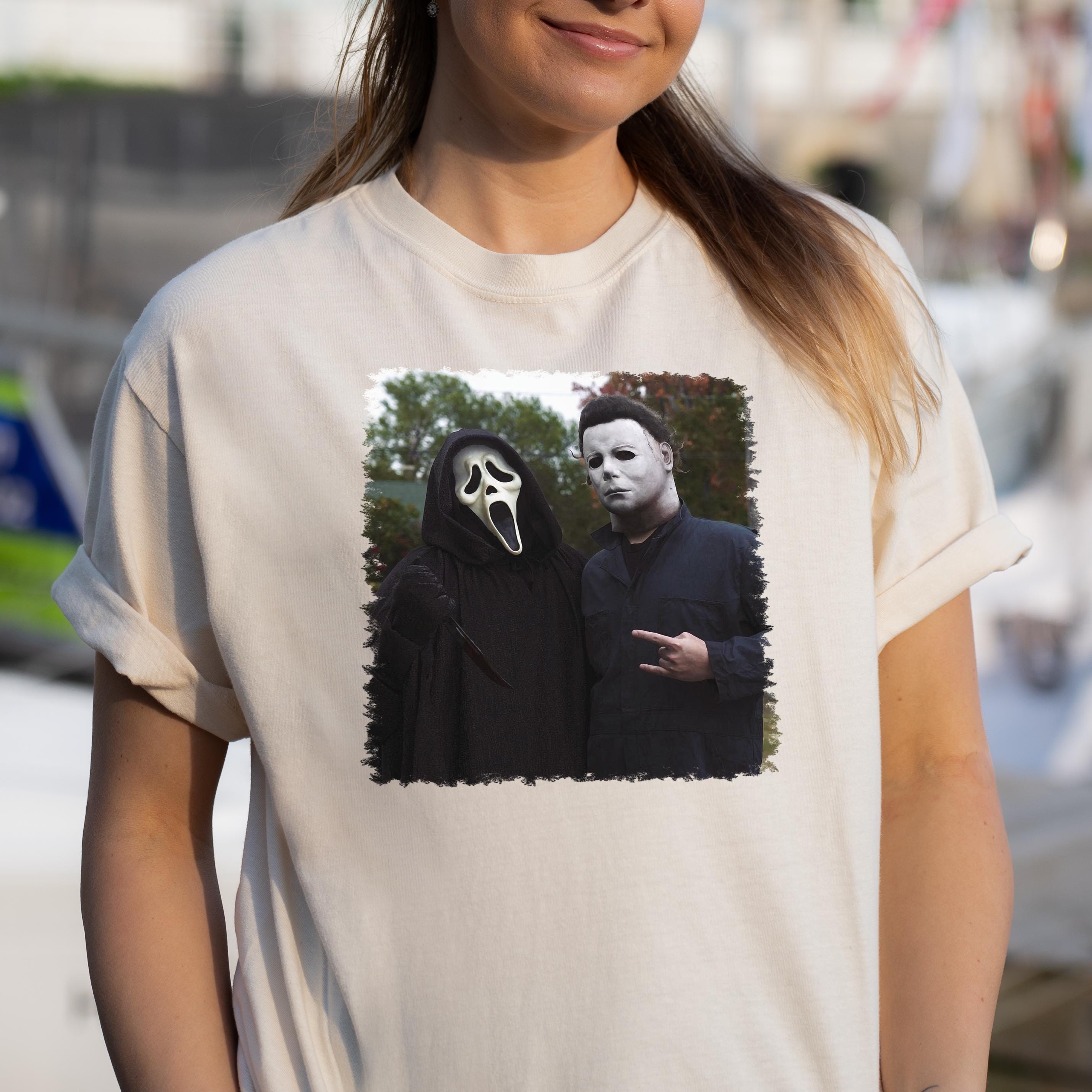 Retro 90's Horror Movie Tee Ghostface & Mike Shirt Bestfriends Tee ...