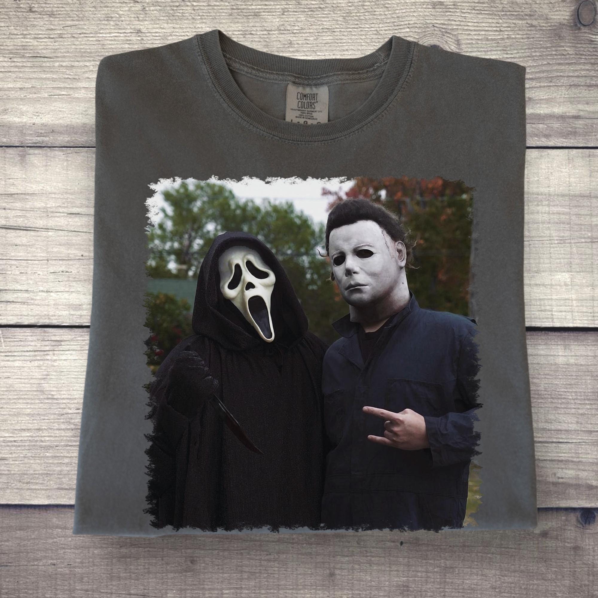 Retro 90's Horror Movie Tee Ghostface & Mike Shirt Bestfriends Tee ...