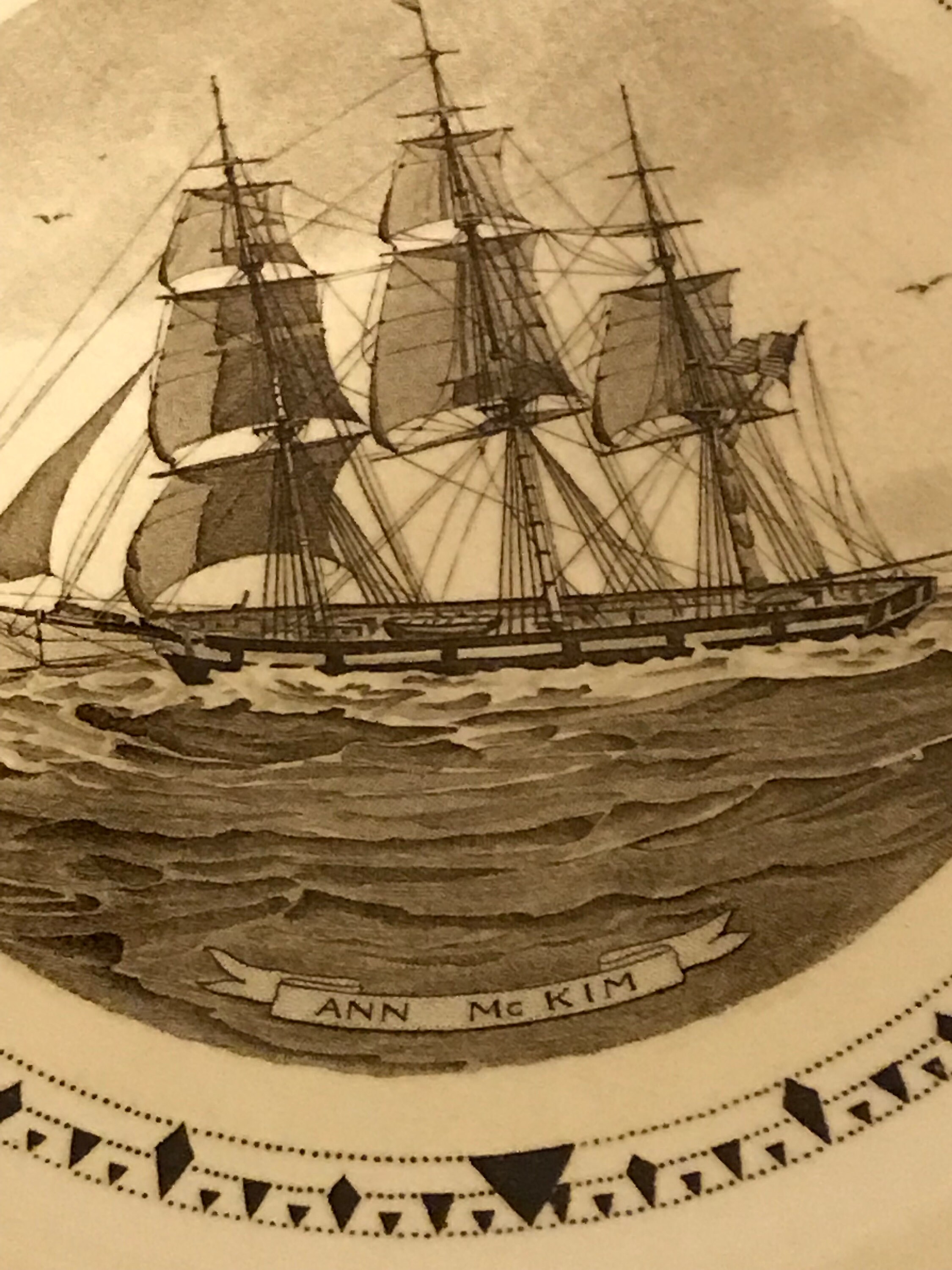 Rare 1937 Wedgwood Ann Mc Kim the American Clipper Ship Plate - Etsy