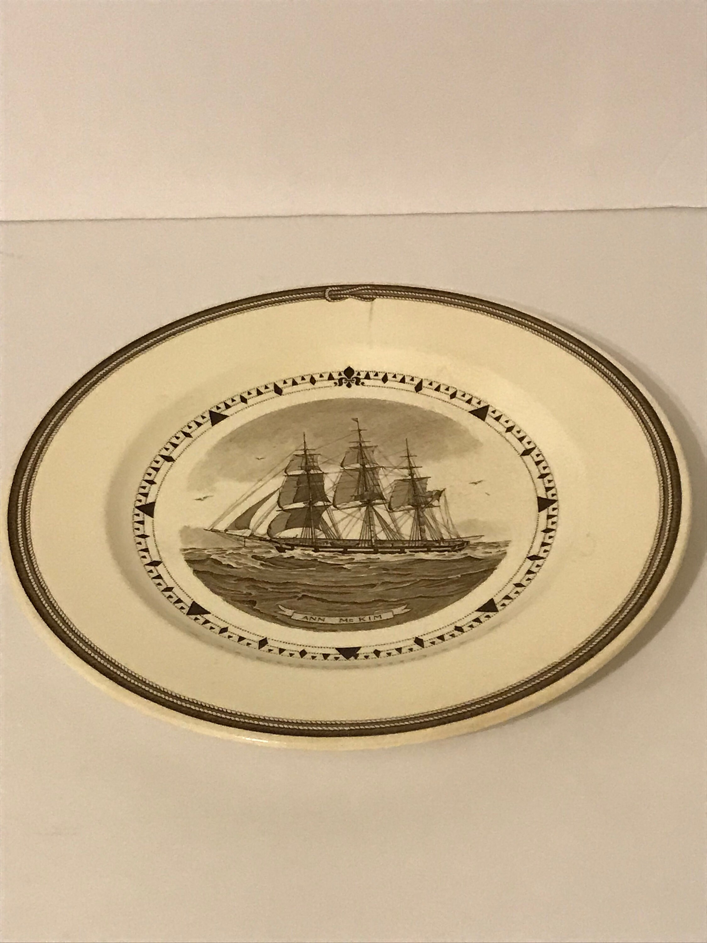 Rare 1937 Wedgwood Ann Mc Kim the American Clipper Ship Plate - Etsy
