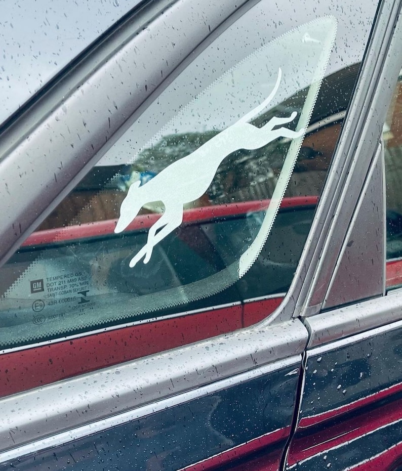 Running Whippet Car Decal Greyhound Sticker Sighthound | Etsy