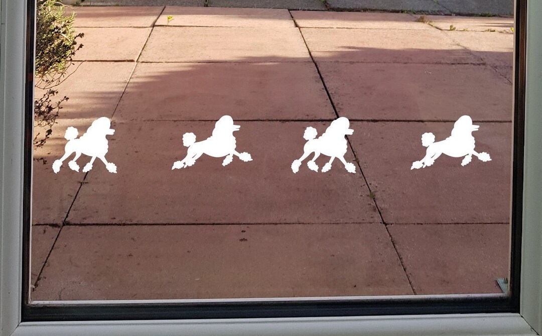 POODLE DECAL / Toy Poodle Stickers. Glass Safety Stickers for Patio ...