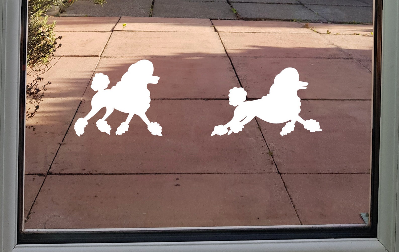 POODLE DECAL / Toy Poodle Stickers. Glass Safety Stickers for - Etsy