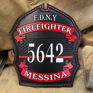 Firefighter Helmet Shield/leather Helmet Shield/personalized ...