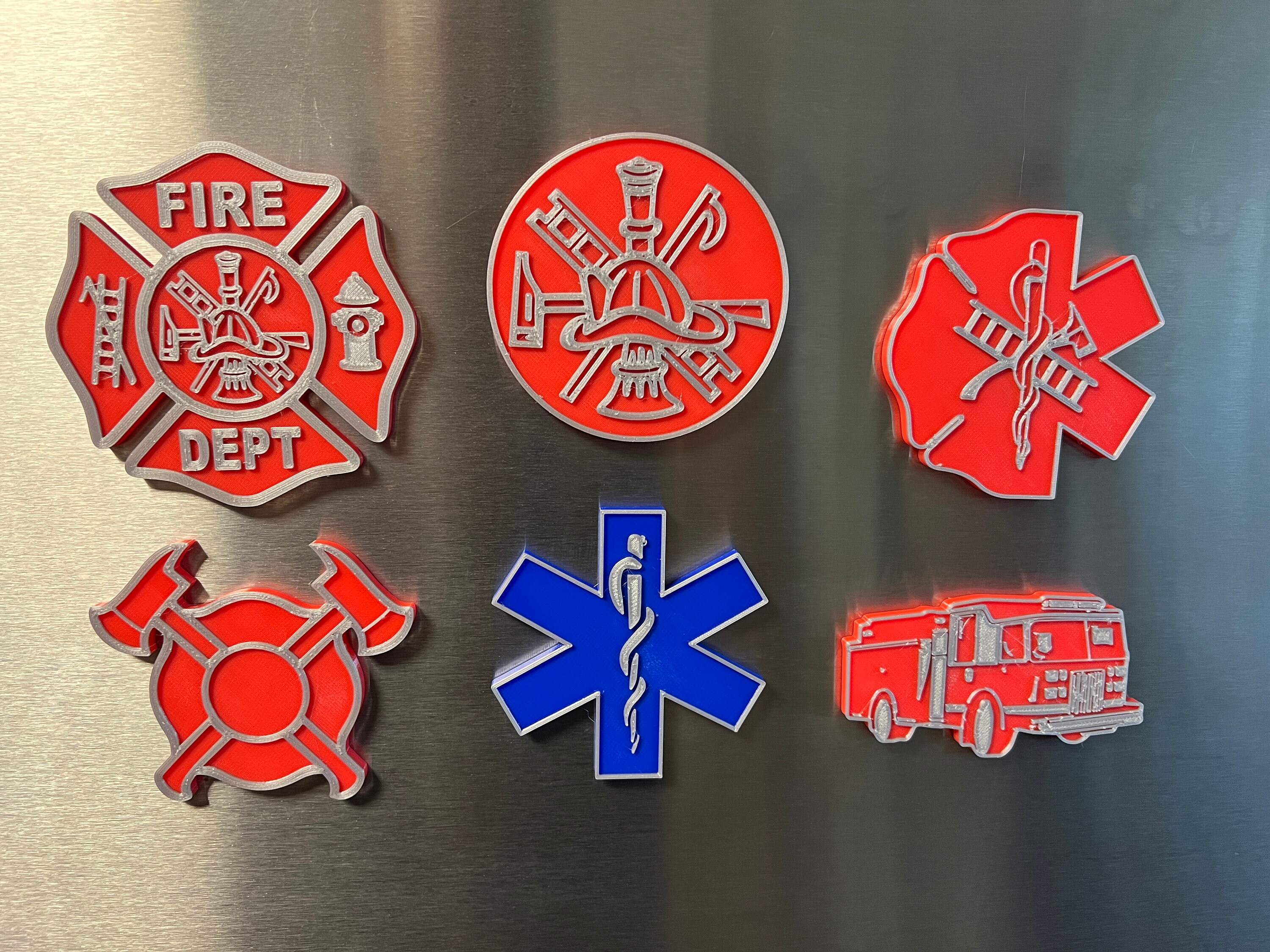 Firefighter EMS Refrigerator Magnet 3 Inch - Etsy