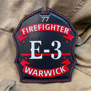 Firefighter Helmet Shield/leather Helmet Shield/personalized ...