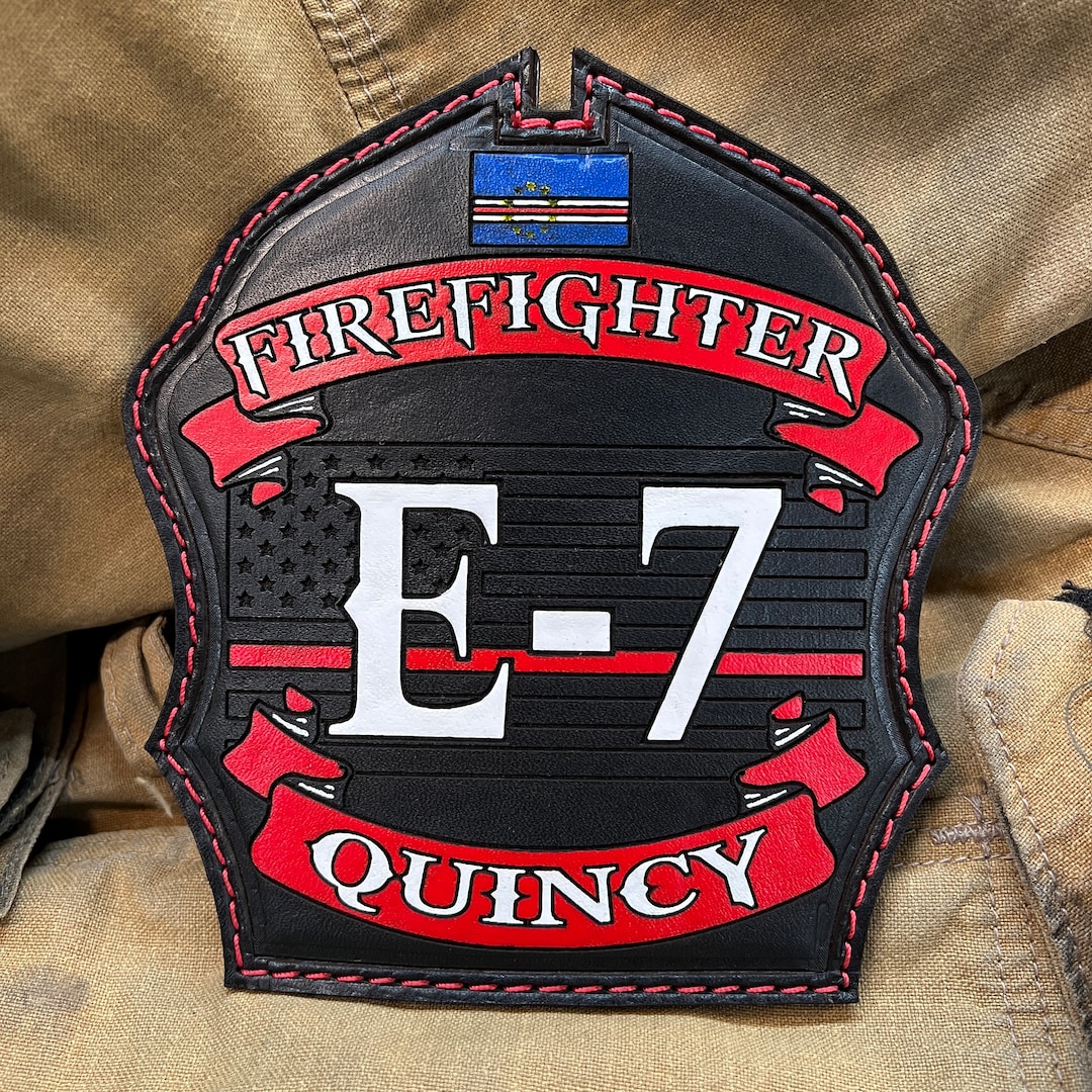 Firefighter Helmet Shield/leather Helmet Shield/personalized - Etsy