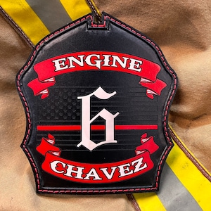 Firefighter Helmet Shield/leather Helmet Shield/personalized ...