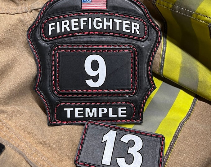 Custom Leather Fire Helmet Shield - Handcrafted Firefighter Helmet ...