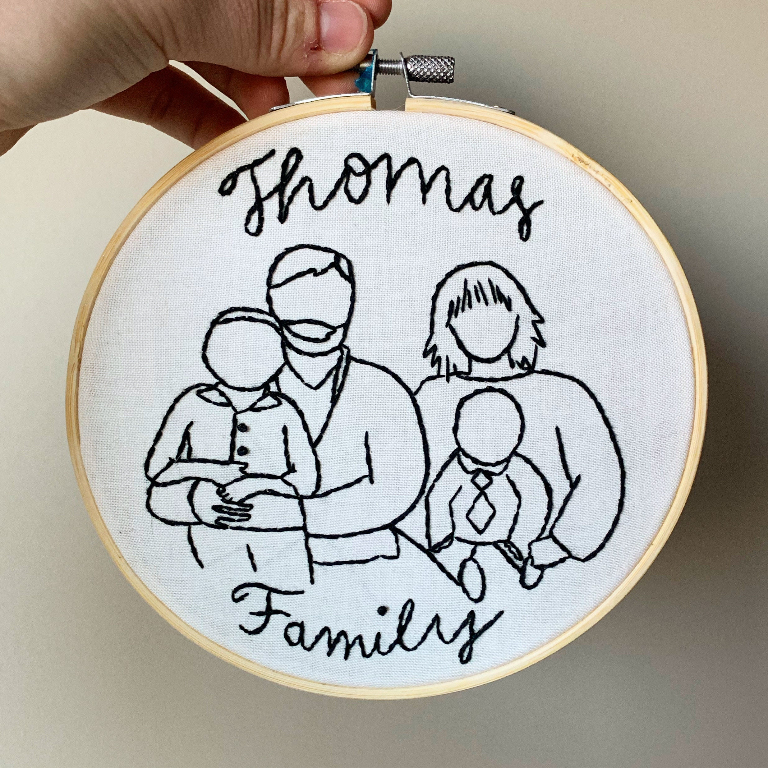 Custom Embroidered Portrait - Etsy