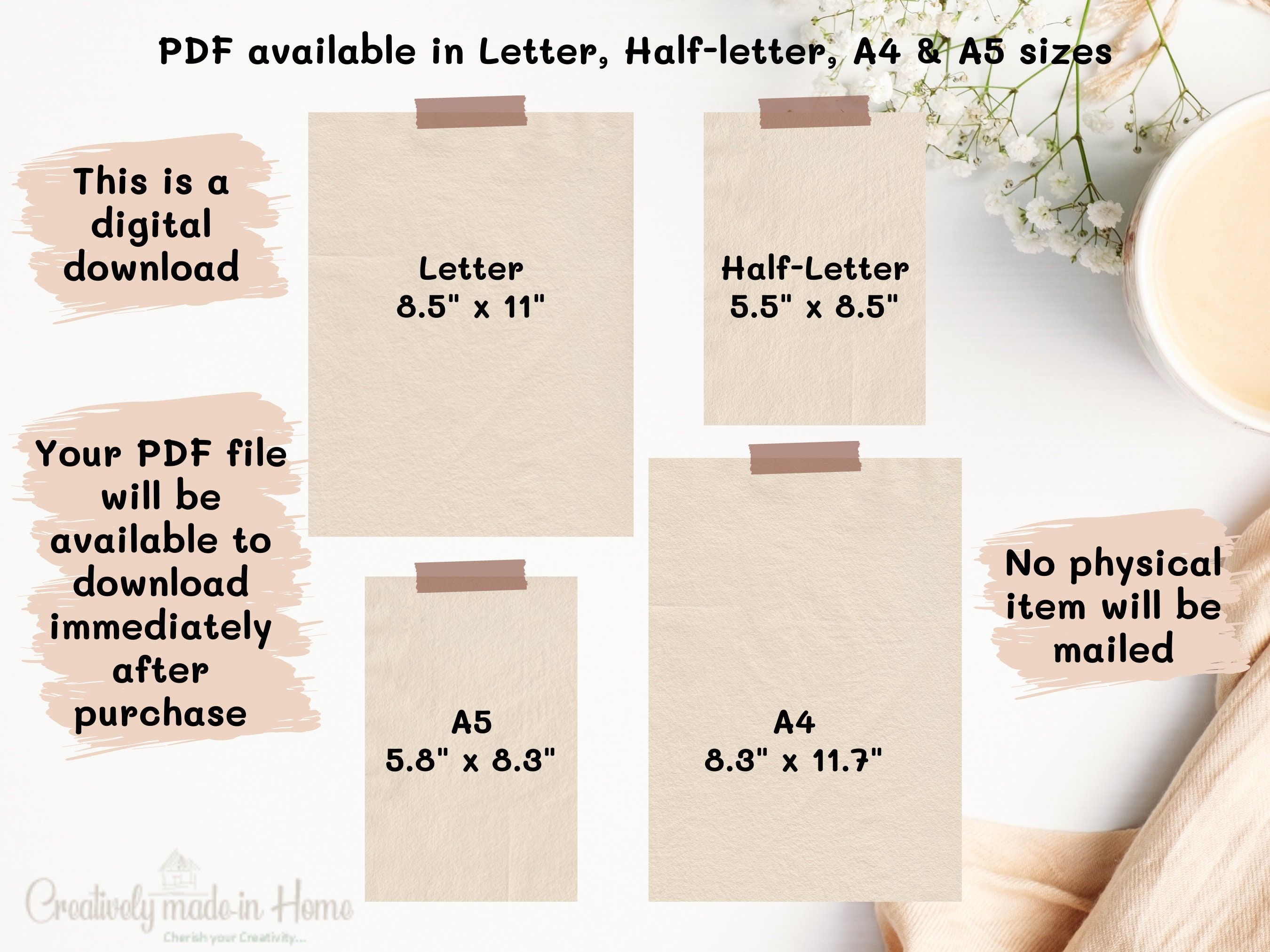 9 Pages Journal Printable Bundle, Motivational Notes Reminder to Do ...