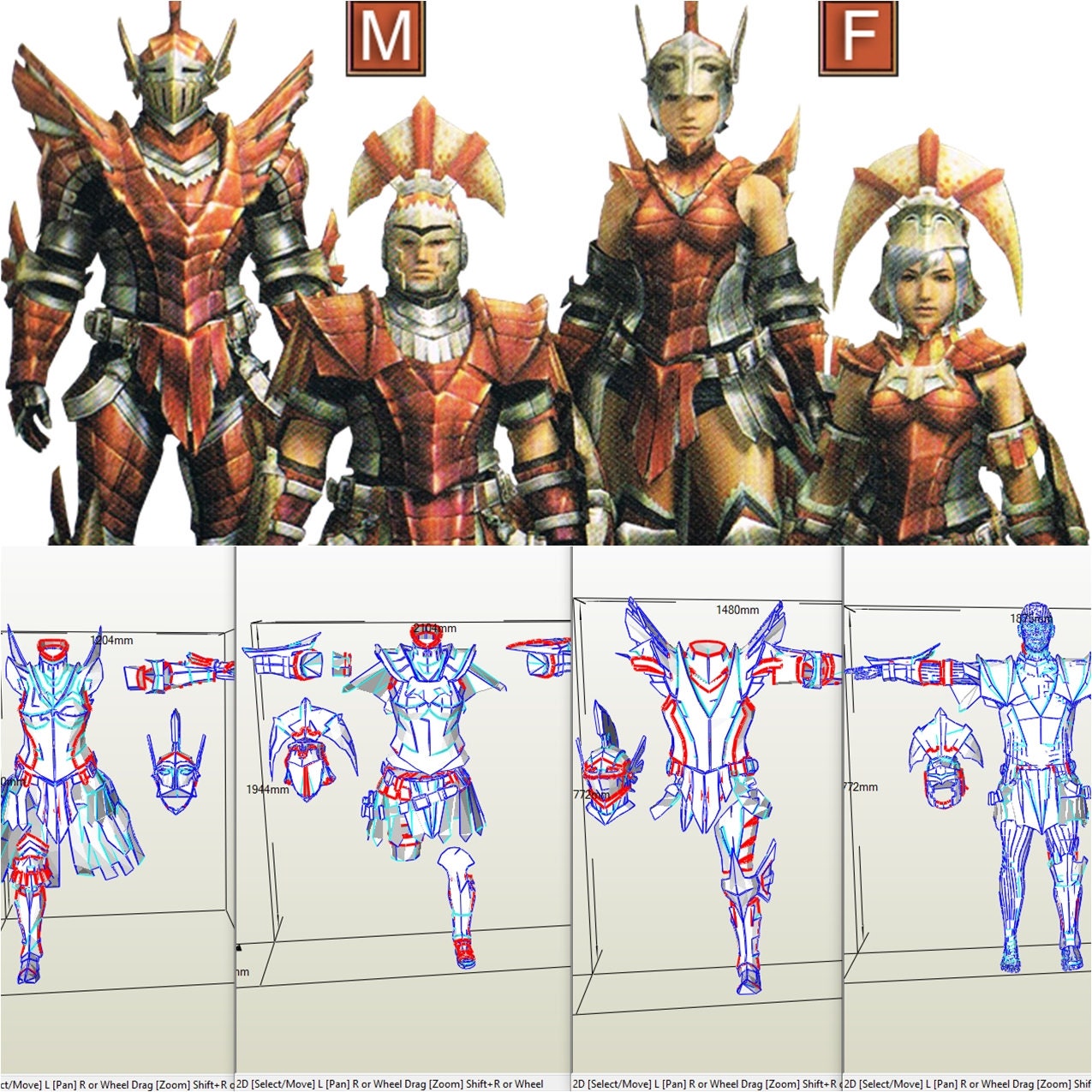 Monster Hunter Agnaktor Full Armor Pepakura - Etsy