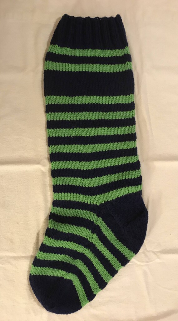 Personalized Christmas Stocking Seahawks Colors Green and - Etsy