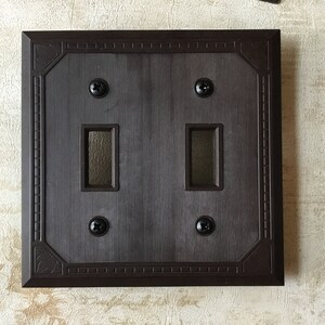 Vintage Brown Switchplate Vintage Brown Bakelite Double Light Switch ...