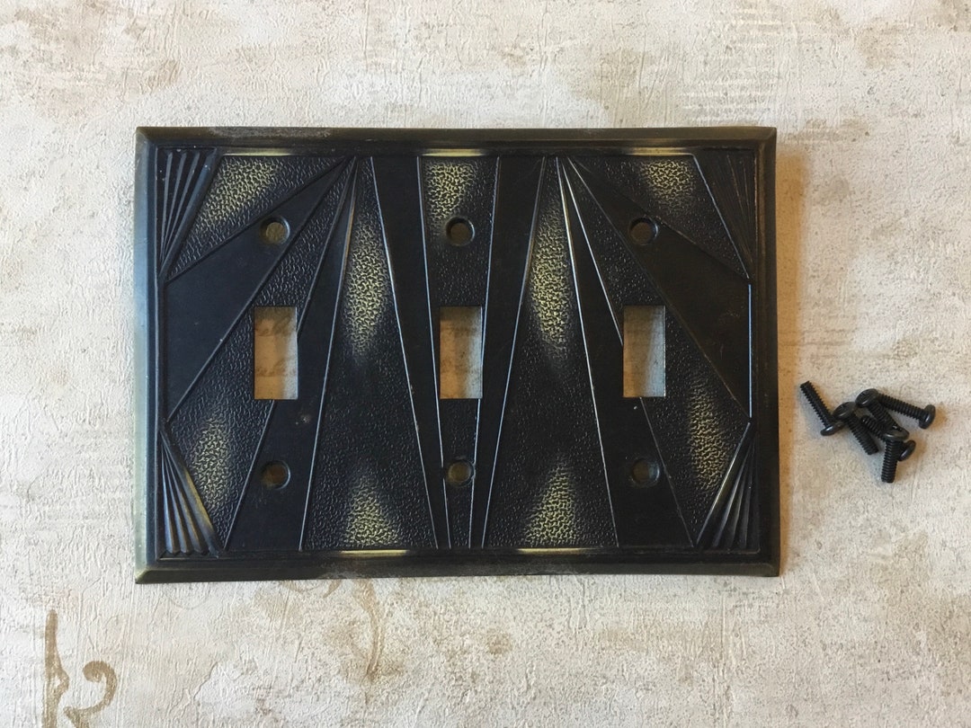 Art Deco Light Switch Cover American Emblem Co., Inc Utica, N.Y ...
