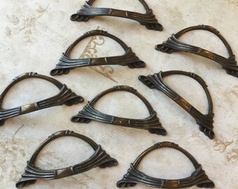 Antique Vintage Lot of 4 Waterfall Art Deco Furniture Pulls - Etsy
