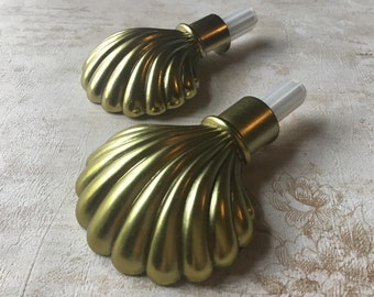 Brass Curtain Rod Finials - Etsy