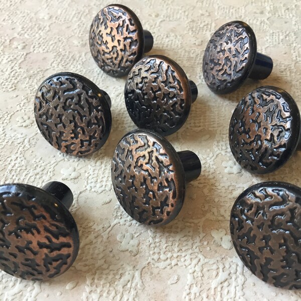 Hammered Copper Cabinet Pulls - Etsy