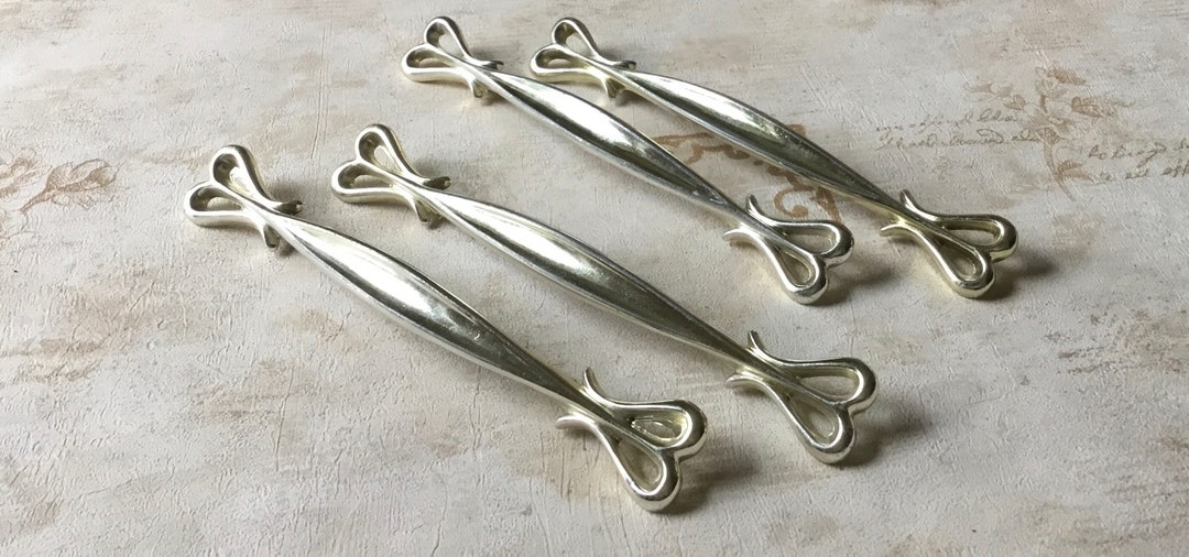 MCM Concave Credenza Pulls Vintage Set of 4 Large 7” Mid Century Modern ...