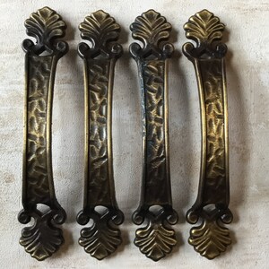 MCM Spanish Colonial Drawer Pulls, Set of 4 Vintage 6 Drawer Pulls With ...
